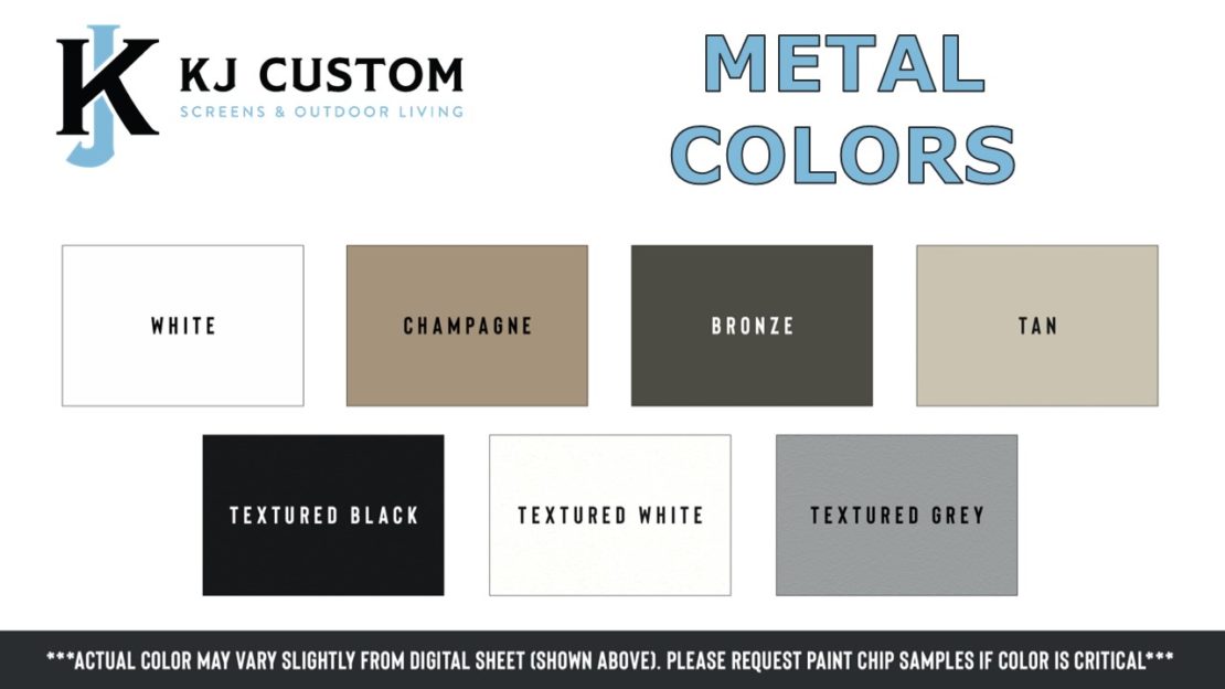 KJ Digital Color Chart - KJ Custom Screens & Outdoor Living